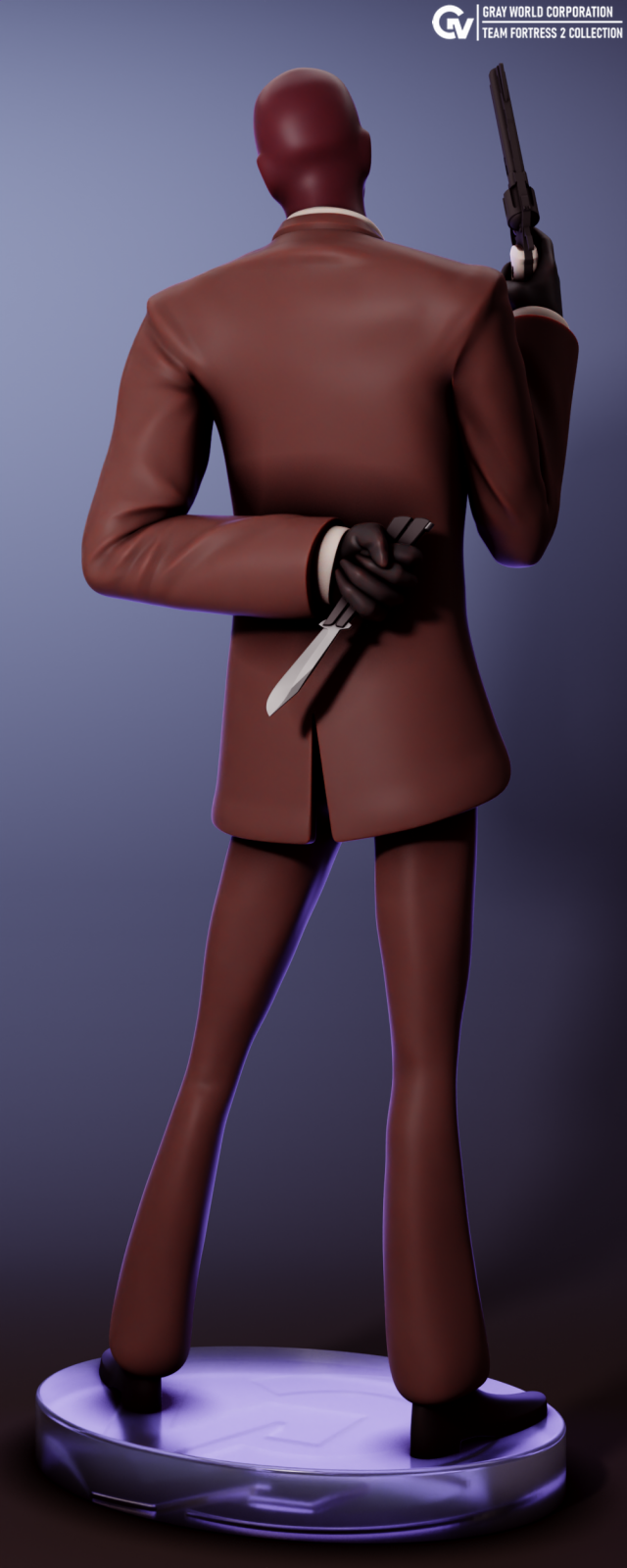 Spy Team Fortress 2 3D Print Model in Man 3DExport