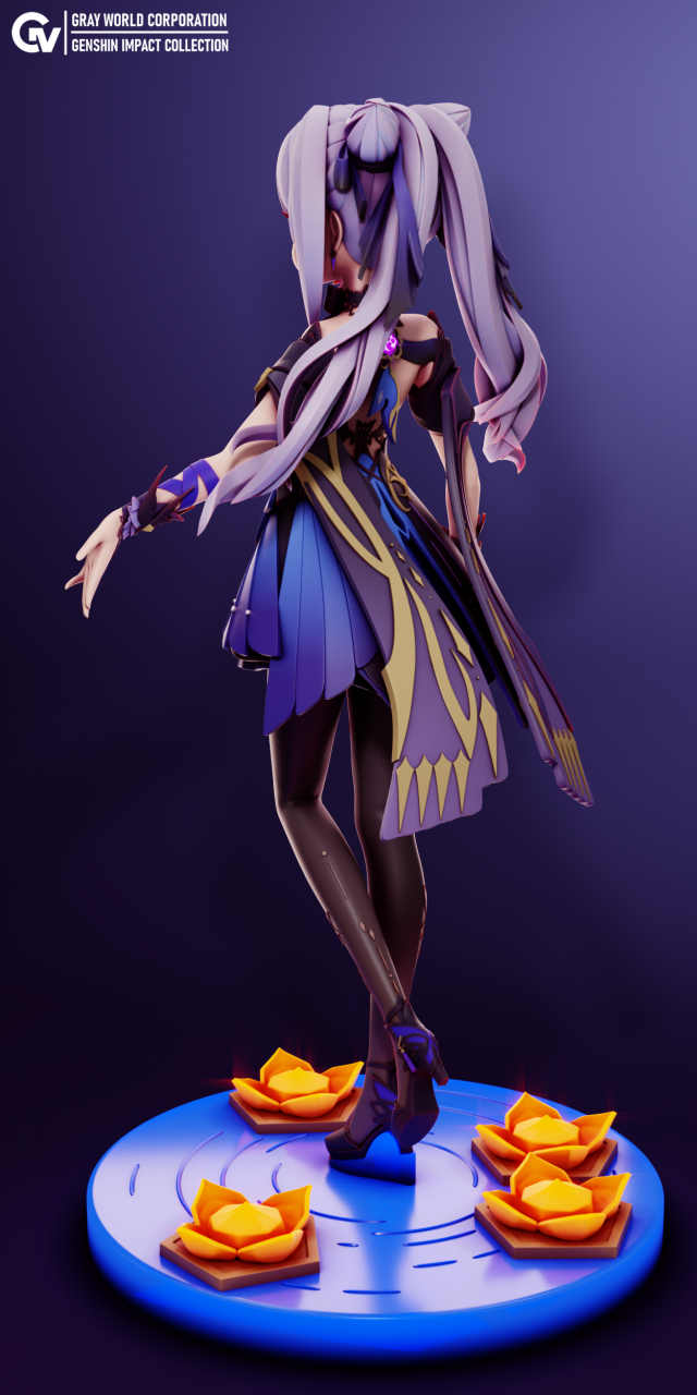 Keqing Opulent Splendor Genshin Impact 3D Print Model in Woman 3DExport