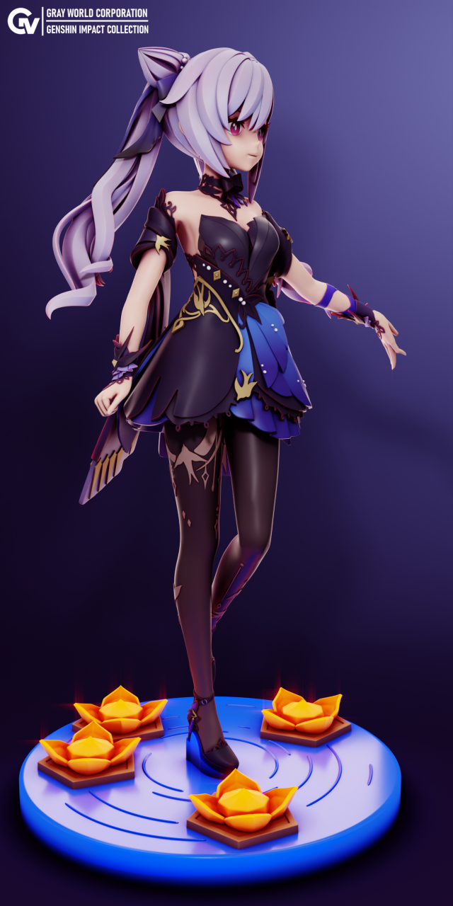 Keqing Opulent Splendor Genshin Impact 3D Print Model in Woman 3DExport