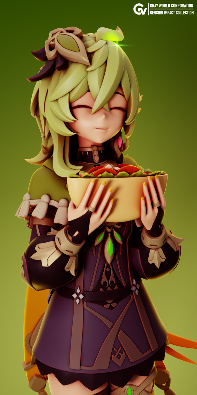 Collei 2 Genshin Impact 3D Baskı Modeli in Kadın 3DExport