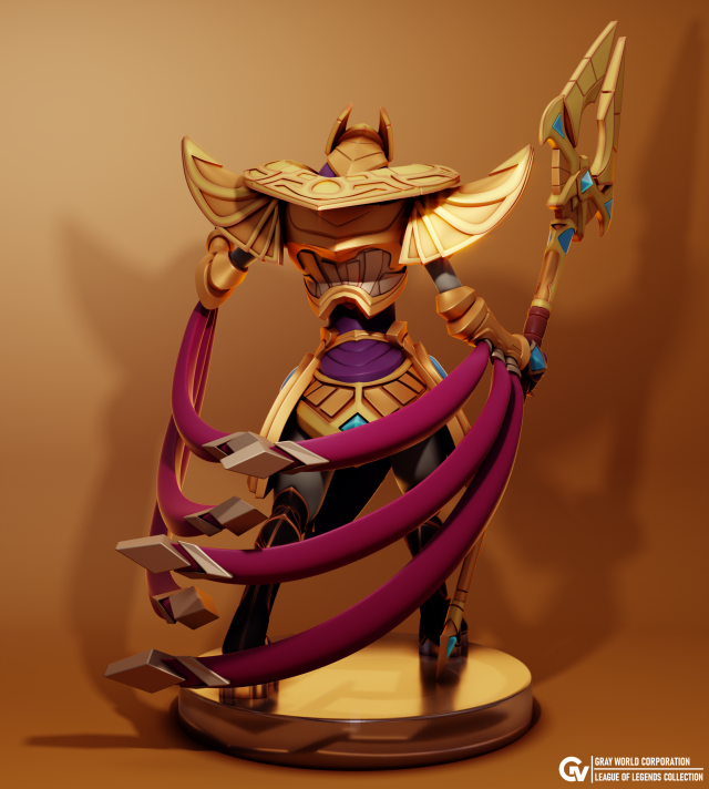 Azir League of Legends 3D Print Model in Man 3DExport