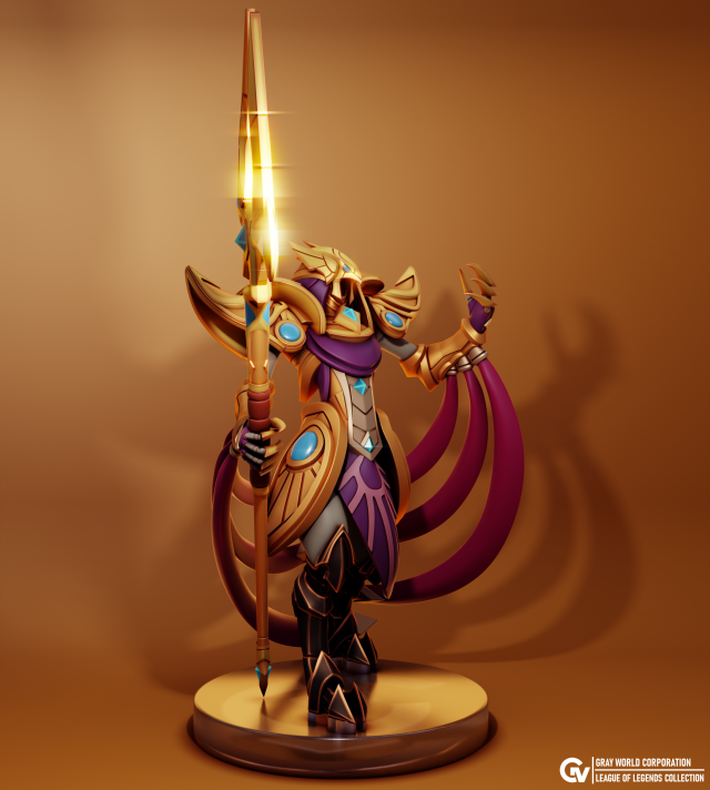 Azir League of Legends 3D Print Model in Man 3DExport