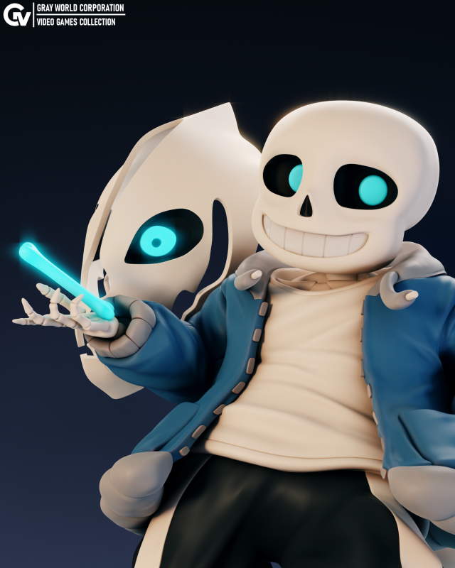Sans Undertale 3D Print Model in Man 3DExport