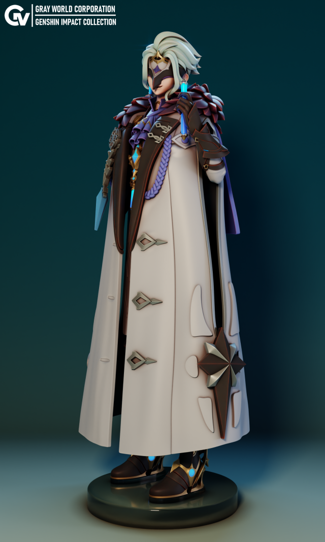 Dottore 2 Genshin Impact 3D Print Model in Man 3DExport