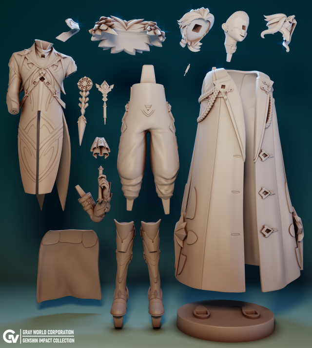 Dottore 2 Genshin Impact 3D Print Model in Man 3DExport