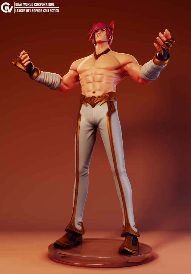 Sett League of Legends Model Cetak 3D in Pria 3DExport