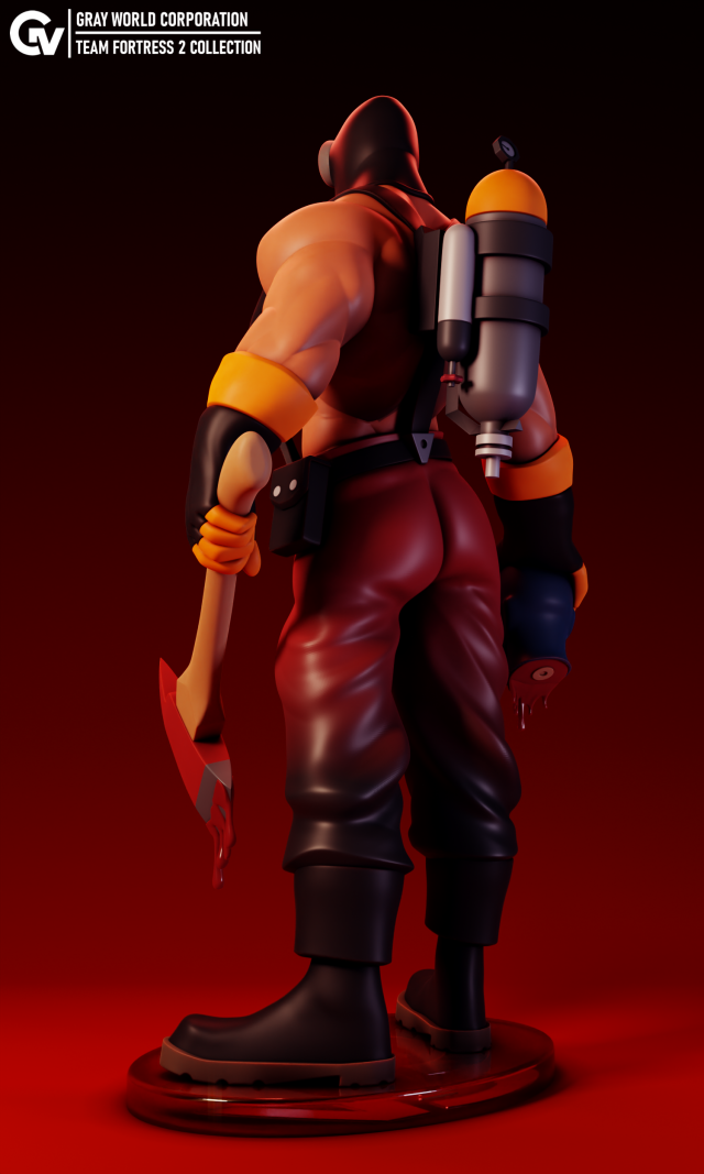 Buff Pyro Team Fortress 2 3D Print Model in Man 3DExport