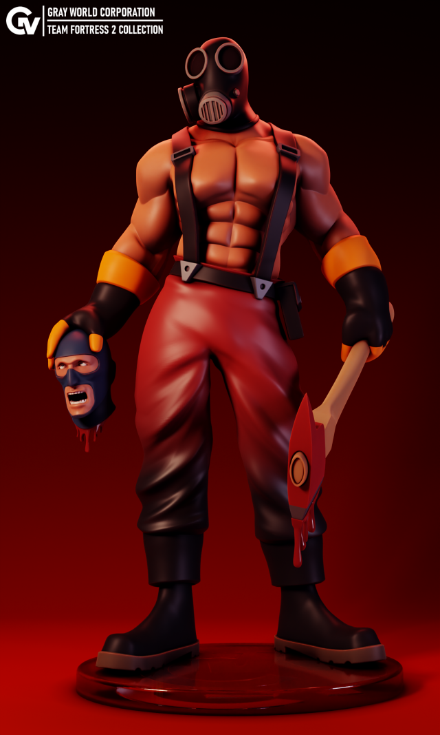 Buff Pyro Team Fortress 2 3D Print Model in Man 3DExport