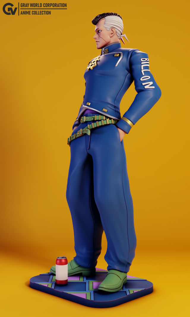 Okuyasu Nijimura JoJos Bizarre Adventure 3D Print Model in Man 3DExport