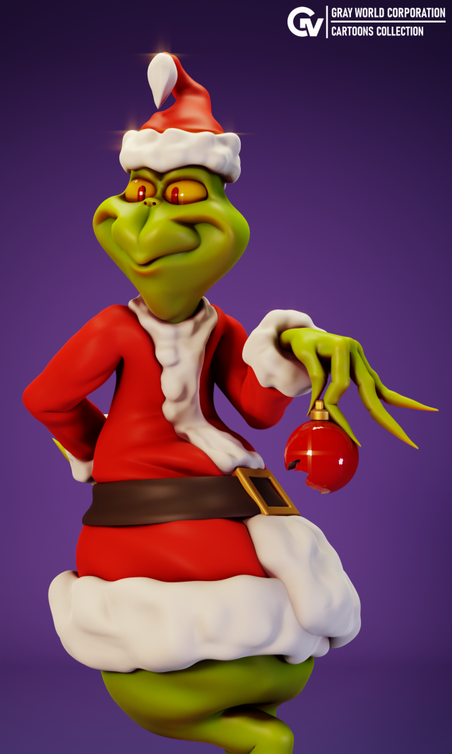 The Grinch How The Grinch Stole Christmas 3D Print Model in Man 3DExport