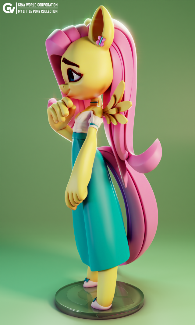 Fluttershy Chibi - My Little Pony Modelo de impresión 3D in Monstruos y ...