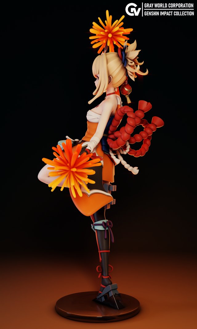 Yoimiya - Genshin Impact 3D Print Model in Woman 3DExport