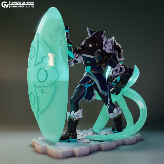 Anemoboxer Vanguard Genshin Impact 3D Print Model in Man 3DExport