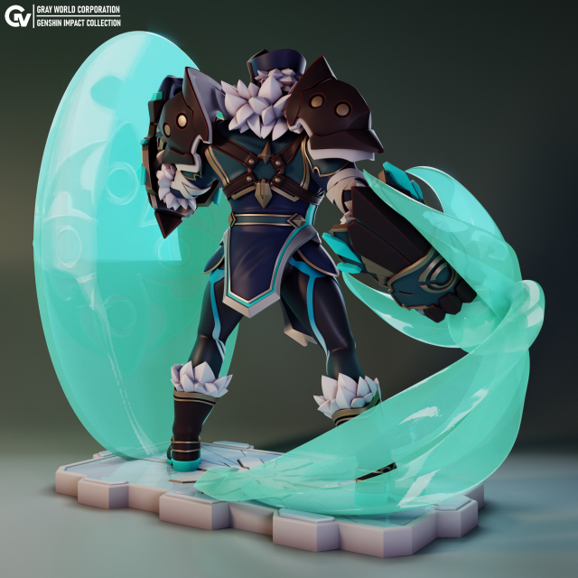 Anemoboxer Vanguard Genshin Impact 3D Print Model in Man 3DExport