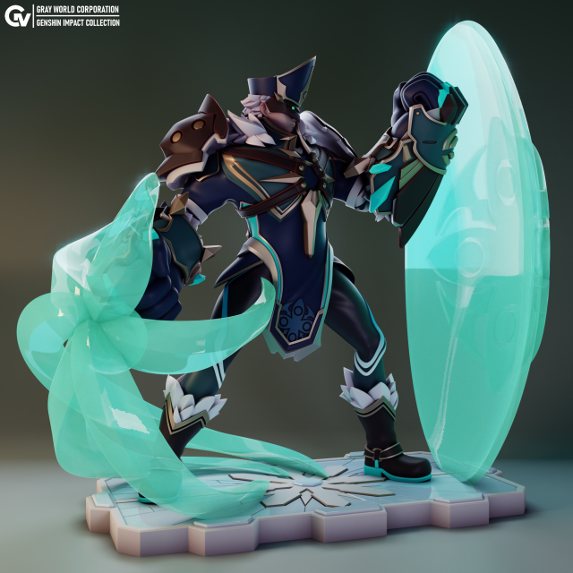 Anemoboxer Vanguard Genshin Impact 3D Print Model in Man 3DExport