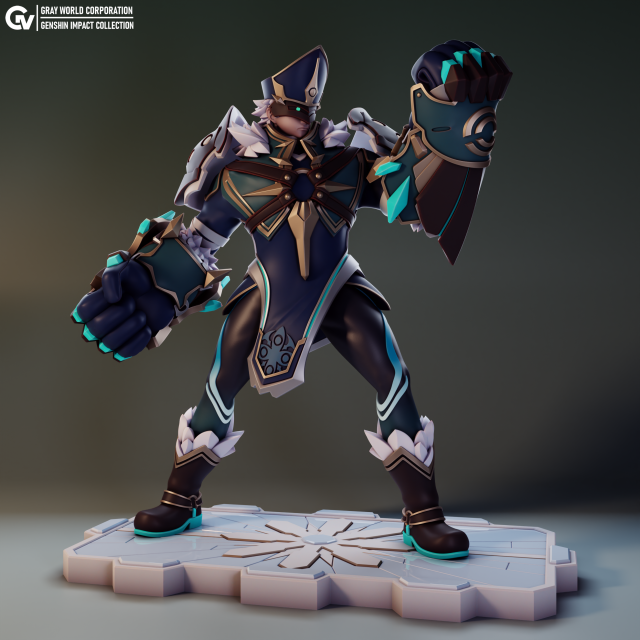 Anemoboxer Vanguard Genshin Impact 3D Print Model in Man 3DExport