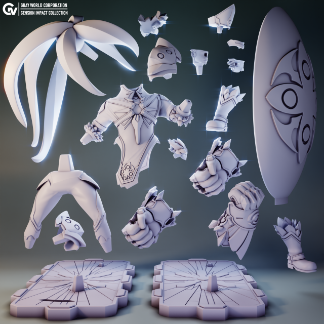 Anemoboxer Vanguard Genshin Impact 3D Print Model in Man 3DExport