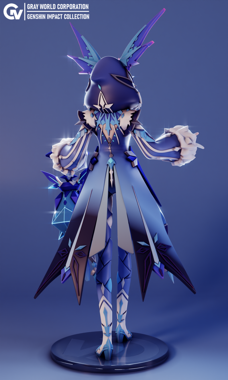 Cryo Cicin Mage Genshin Impact Modelo de impresión 3D in Mujer 3DExport