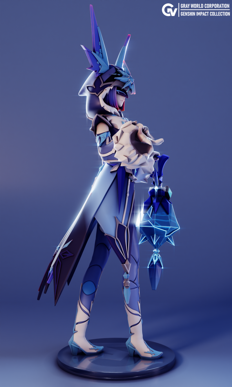 Cryo Cicin Mage Genshin Impact Modelo de impresión 3D in Mujer 3DExport