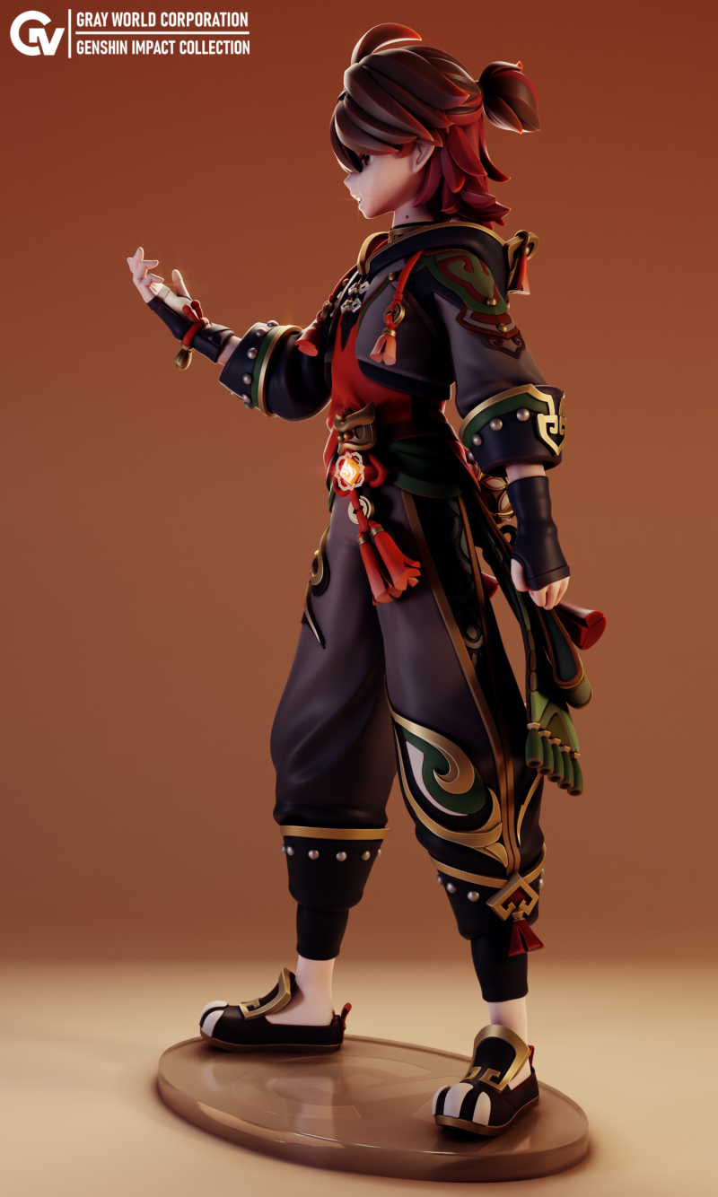 Gaming Genshin Impact 3D Print Model in Man 3DExport