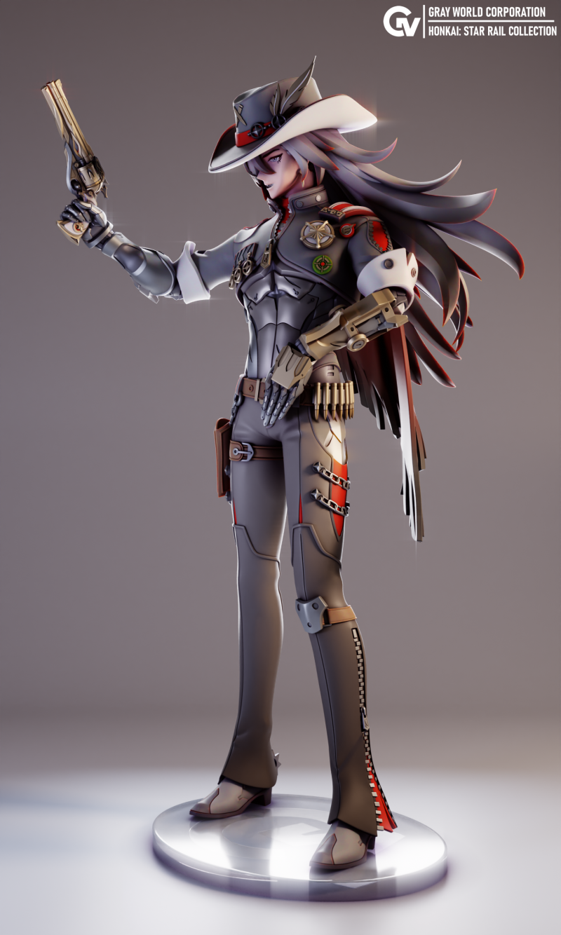 Boothill Honkai Star Rail Modèles 3D en vedette in Homme 3DExport