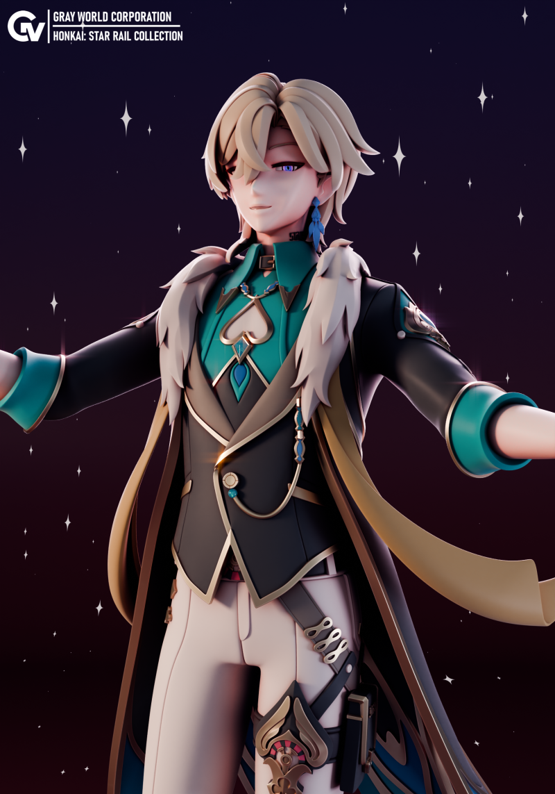 Aventurine Honkai Star Rail 3D Print Model in Man 3DExport