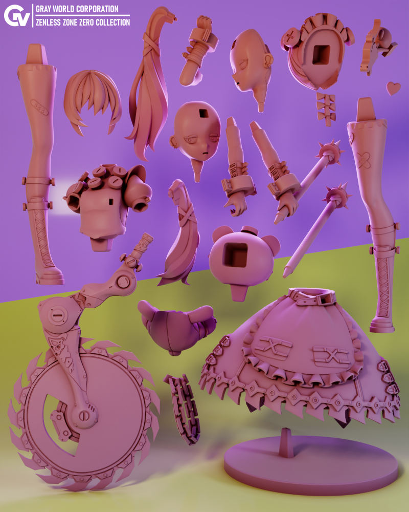 Corin Wickes Zenless Zone Zero 3D Print Model in Woman 3DExport