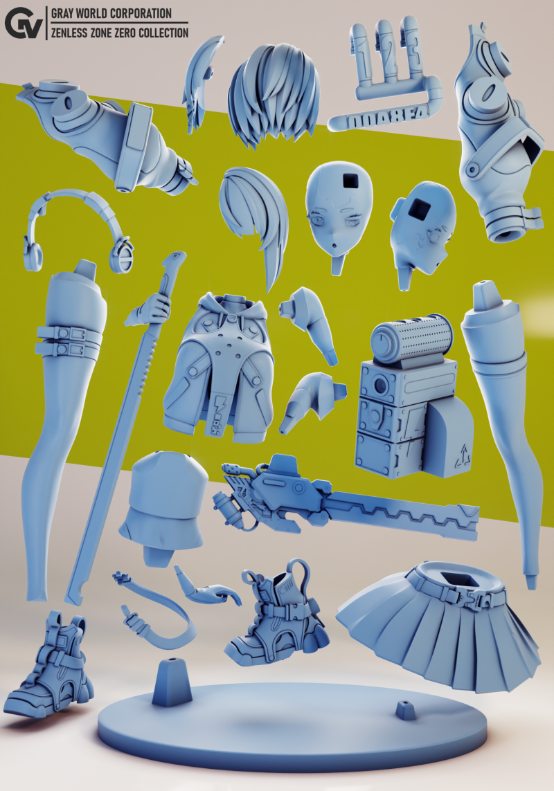 Anby Demara Zenless Zone Zero 3D Print Model in Woman 3DExport