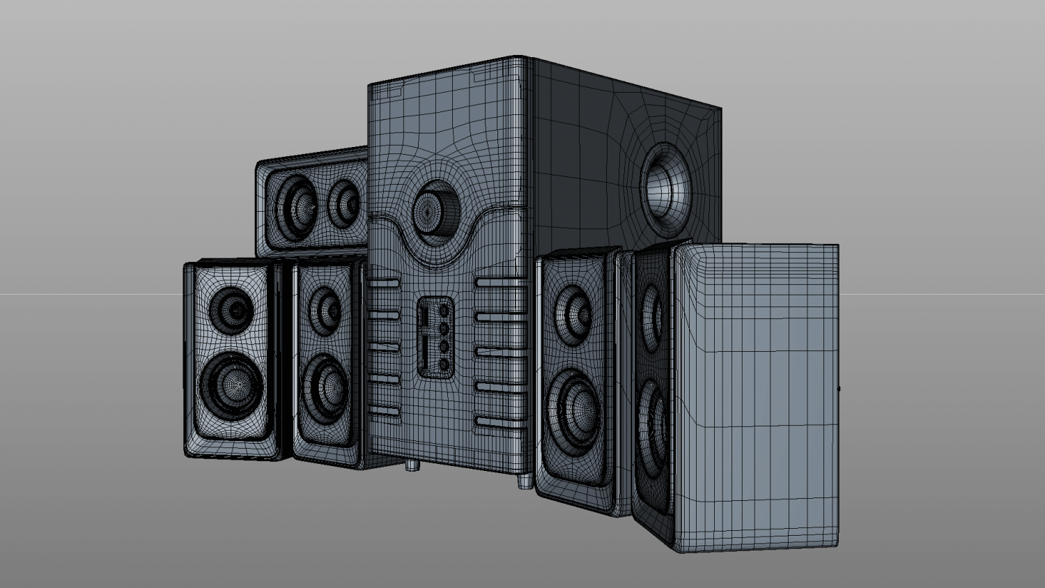 system home theater 3D Model in Audio 3DExport
