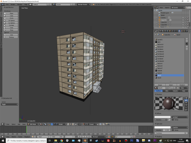brezhnevka 1-464 series Gratis Modelo 3D in Edificios 3DExport