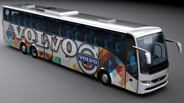 Volvo b9r 6x2 3D Model in Bus 3DExport