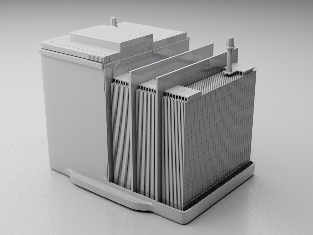 battery exploded 3D Models in Parts of auto 3DExport