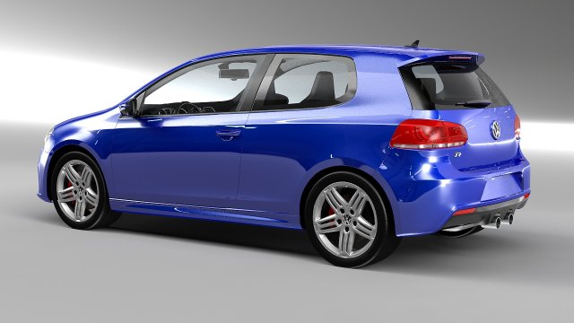 volkswagen golf type r mk vi 3D Model in Compact Cars 3DExport