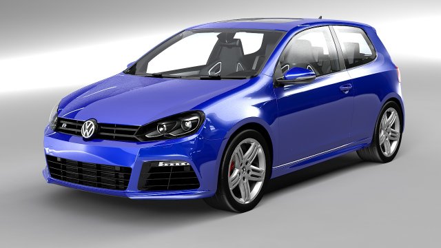 volkswagen golf type r mk vi 3D Model in Compact Cars 3DExport
