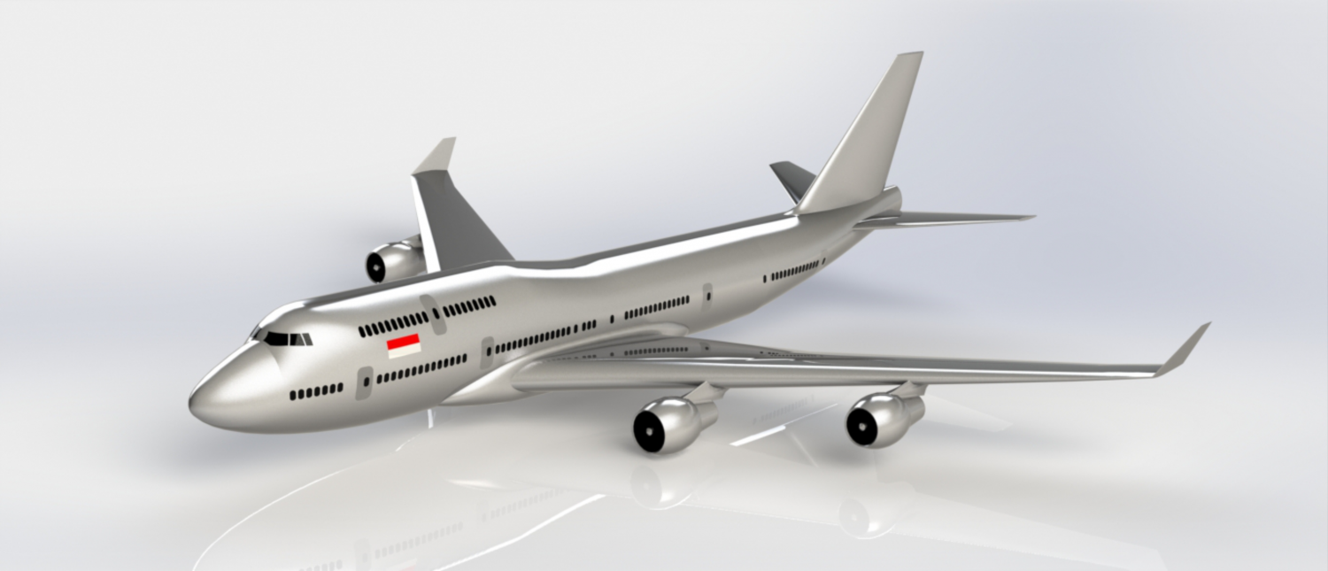 Airplane BOEING 747-100 Model 3D Model in Commercial 3DExport