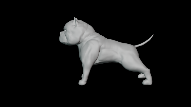 american bully 3D Print Model in Sculpture 3DExport