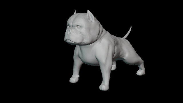 american bully 3D Print Model in Sculpture 3DExport