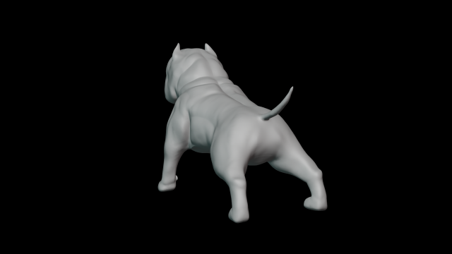 american bully 3D Print Model in Sculpture 3DExport