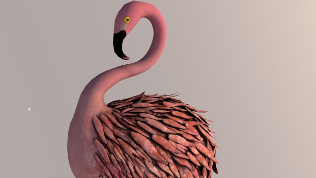 flamingo 3D Model in Bird 3DExport