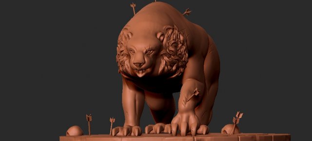Brave 3D Print Model in Animals 3DExport