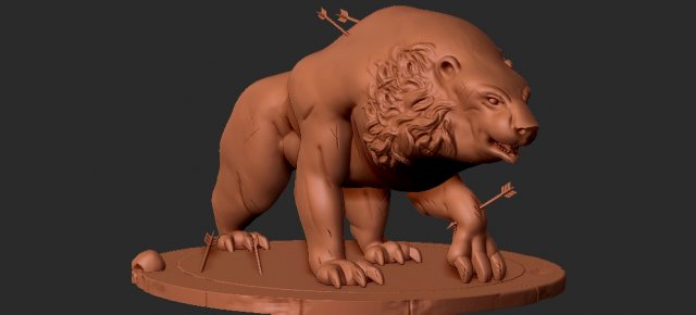 Brave 3D Print Model in Animals 3DExport