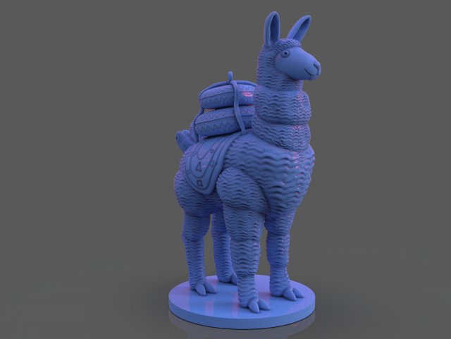 stylized llama 3 versions 3D Print Model in Figurines 3DExport
