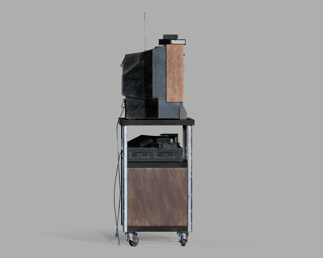 Old Television and VHS Set 3D Model in TV 3DExport