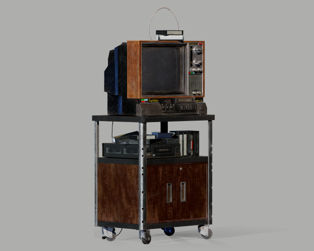 Old Television and VHS Set 3D Model in TV 3DExport