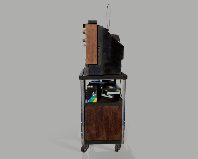 Old Television and VHS Set 3D Model in TV 3DExport