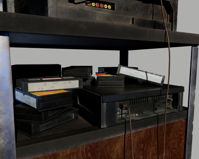 Old Television and VHS Set 3D Model in TV 3DExport