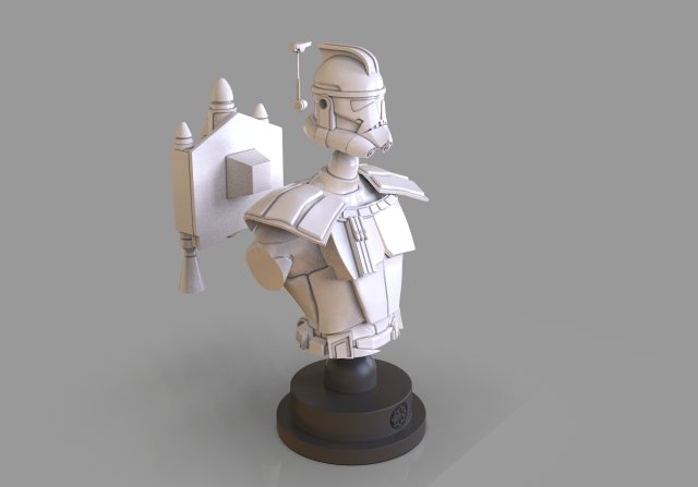 Clone Trooper Captain Rex Bust 3D Print Model in SCI-FI 3DExport