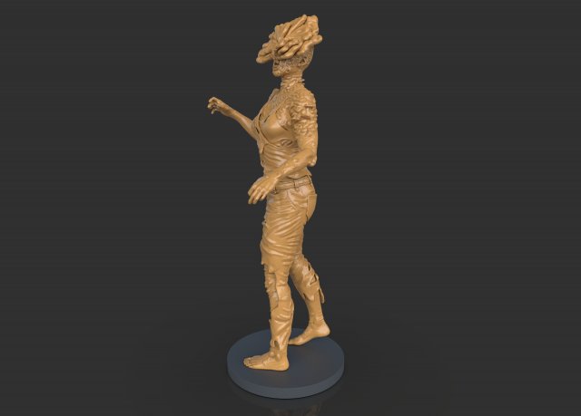 Female Clicker Sculpture 3D Print Model in Figurines 3DExport