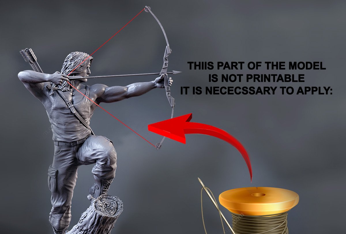 rambo - 3d diorama printable 3D Print Models in Man 3DExport