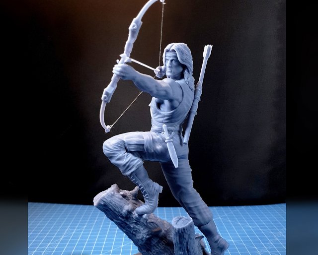 rambo - 3d diorama printable 3D Print Model in Man 3DExport